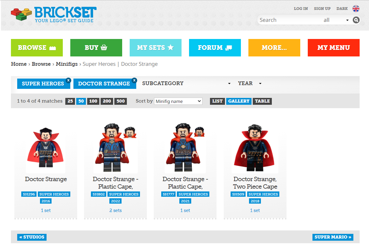 Listing minifigs just got easier | Brickset